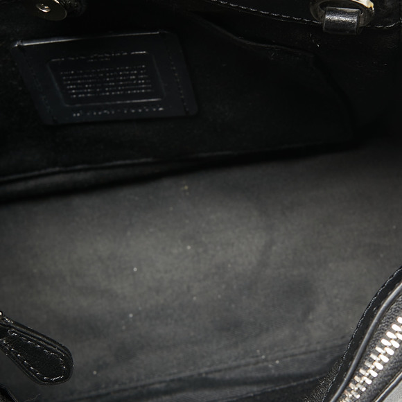 Coach | Bags | Coach Black Floral Print Coated Canvas And Leather Mini ...